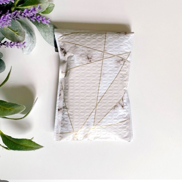 Office | Set Of 2 Bubble Padded Marble Poly Mailers For Packages ...